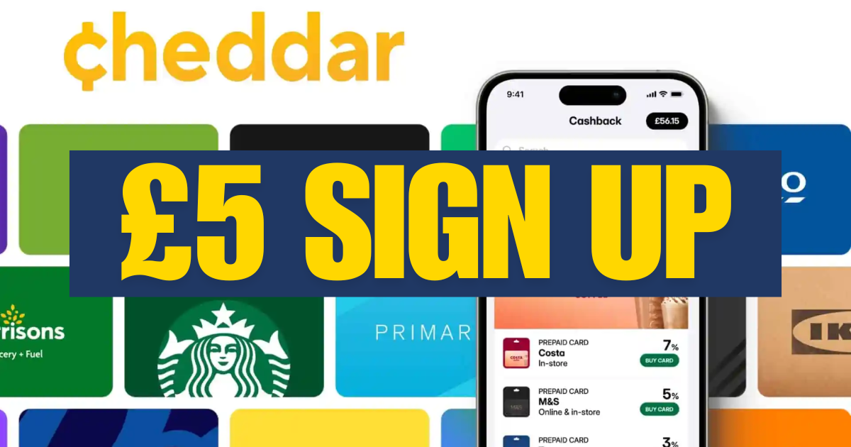 Cheddar Cashback: Instant & Automatic (+£5 Bonus!) - Money Goals